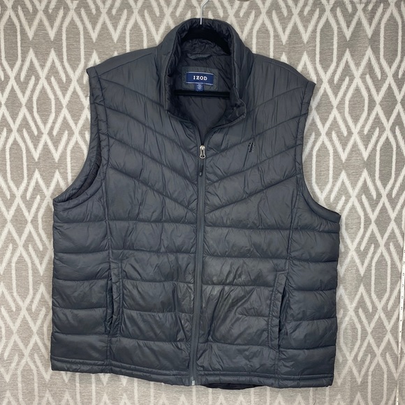 Izod | Jackets & Coats | Izod Puffer Vest In Dark Gray Size Xl | Poshmark